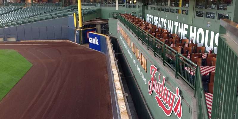 Miller Park Home Runs above fence hitting wall past/behind outfield wall are in play. - OOTP ...